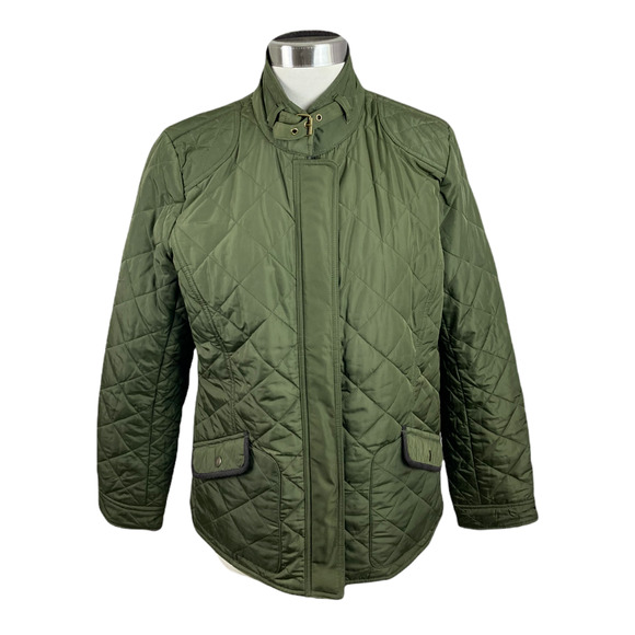Orvis | Jackets & Coats | Orvis M Olive Green Quilted Zip Snap Flannel ...